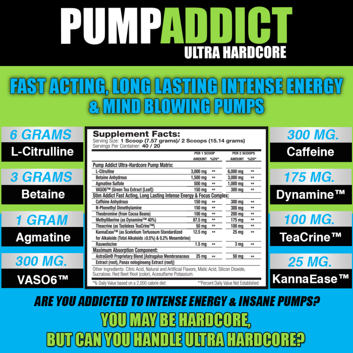 Pump Addict Ultra Hardcore - 2 Pack - Muscle Addiction