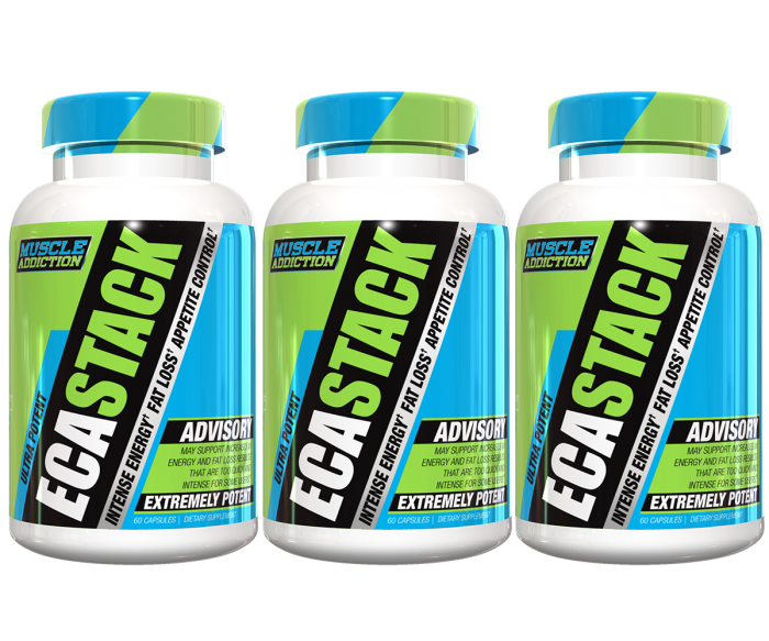 ECA Stack - 3 Bottle Combo - Muscle Addiction